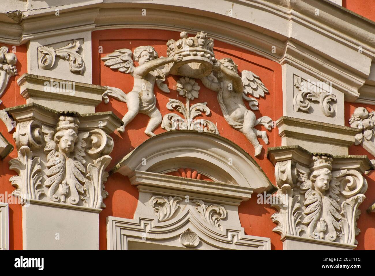 Detail of house at Rynek (Market Square) in Świdnica, Lower Silesia ...