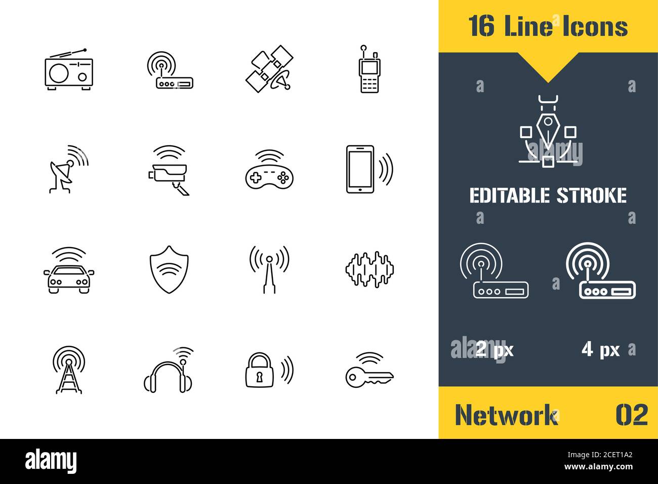 Internet of things, Network, Iot. Thin line icon - Outline flat vector ...