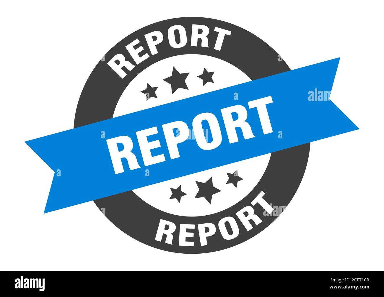 report sign. round isolated sticker. ribbon tag Stock Vector Image ...