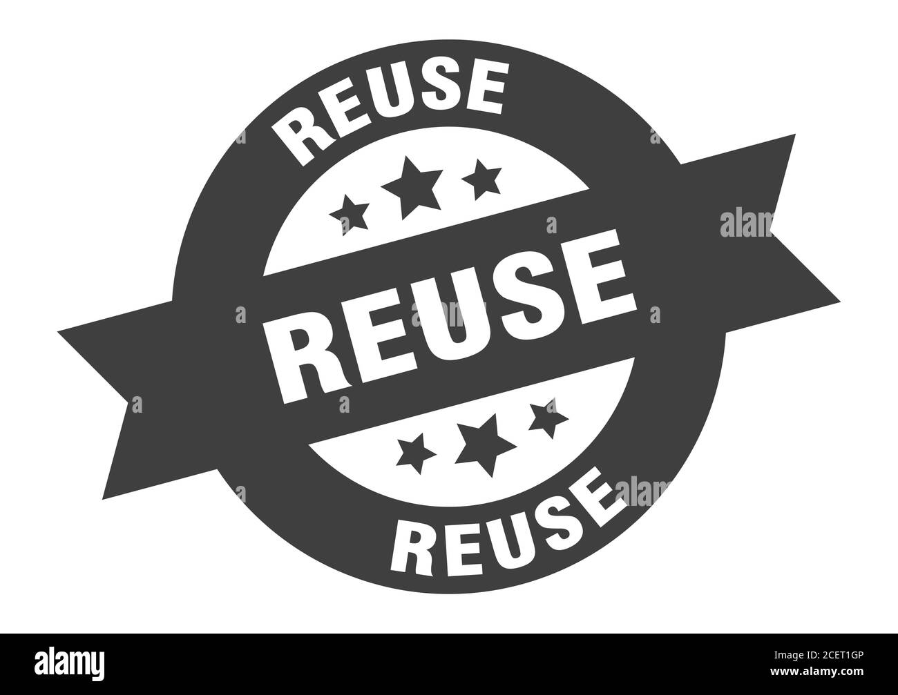 Reuse sticker sign on Black and White Stock Photos & Images - Alamy