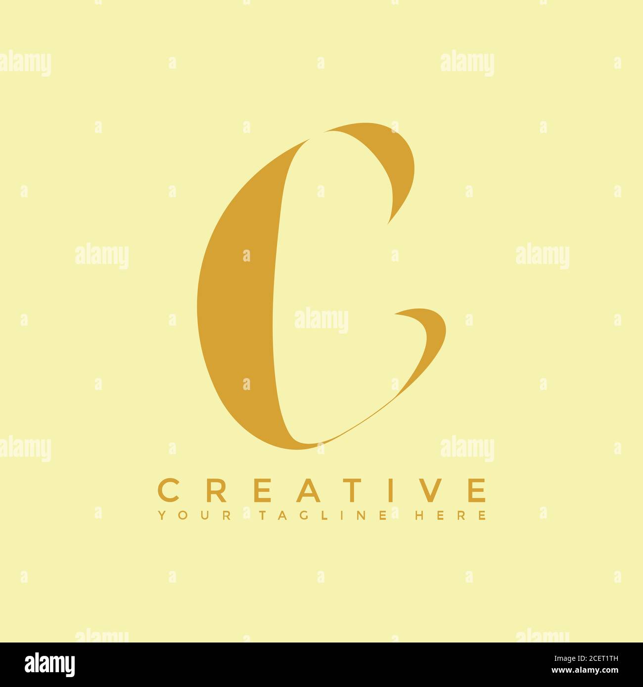 This is the design of the letter C logo with the initial logo style ...