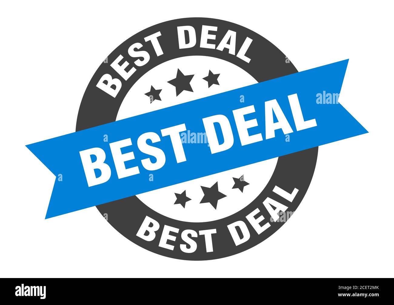 best deal sign. round isolated sticker. ribbon tag Stock Vector Image ...