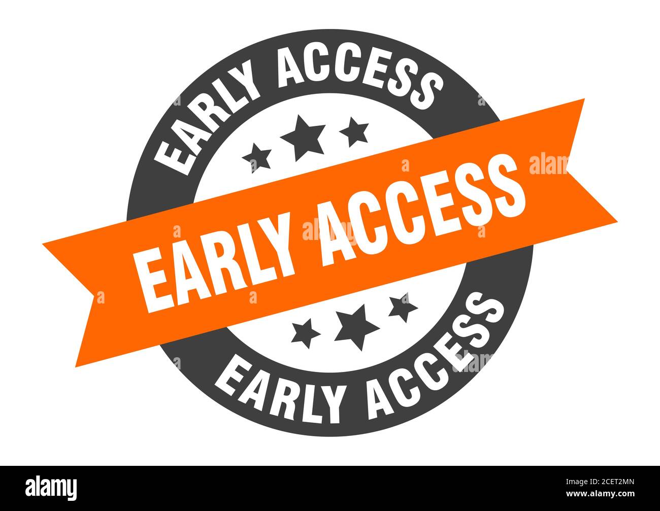 early access sign. round isolated sticker. ribbon tag Stock Vector ...