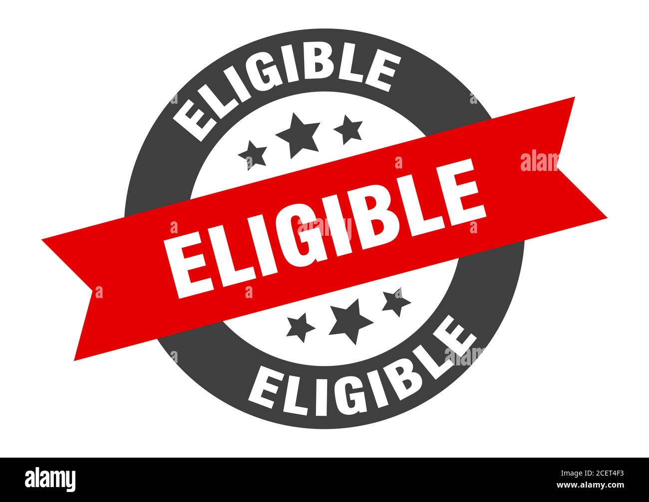 Eligible button Stock Vector Images - Alamy