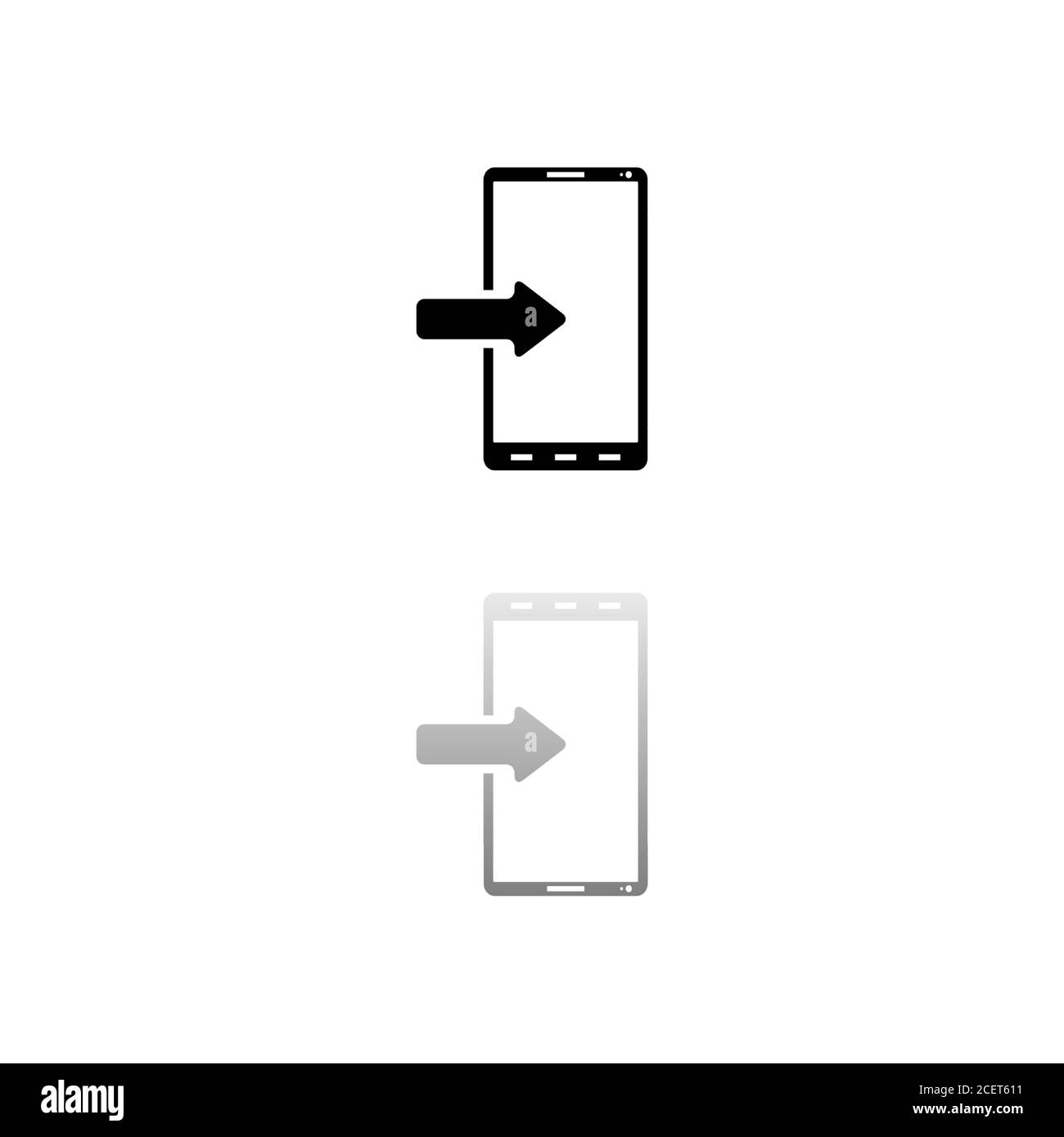 Incoming calls. Black symbol on white background. Simple illustration ...