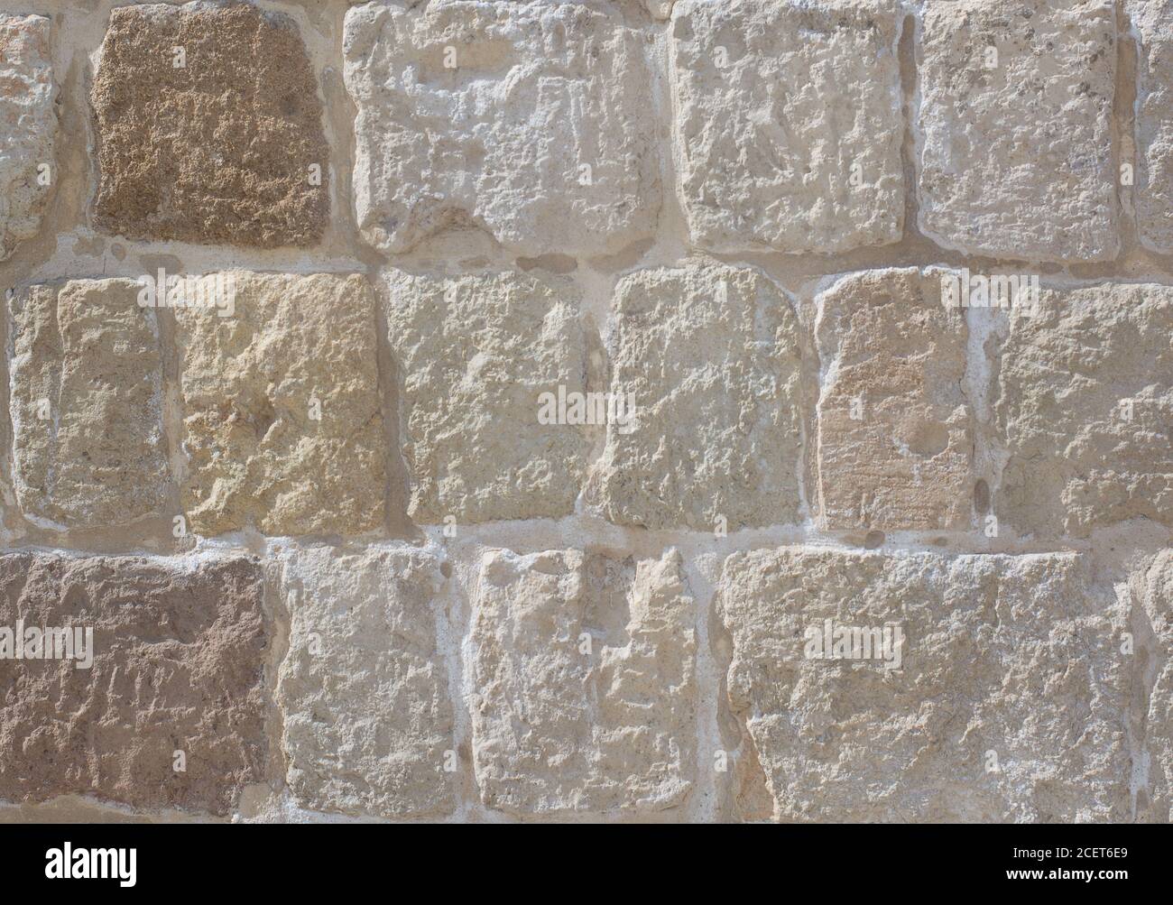 Part of an ancient wall from light stones Stock Photo - Alamy