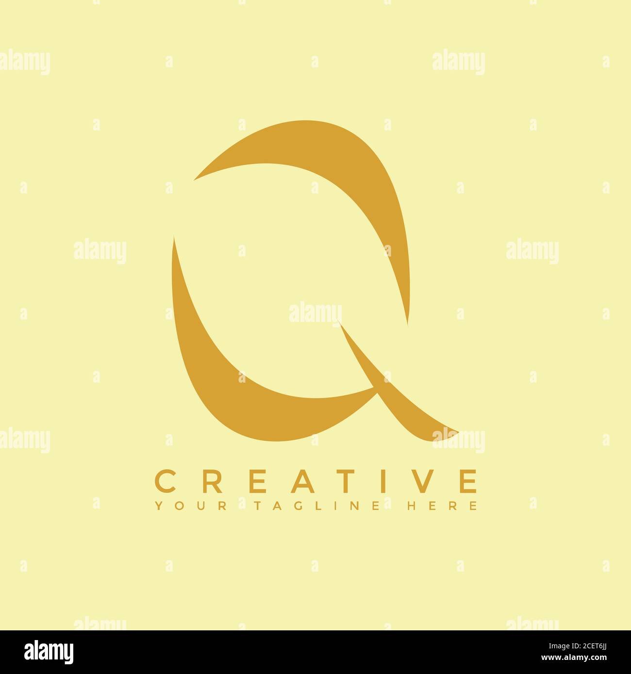 This is the design of the letter Q logo with the initial logo style ...