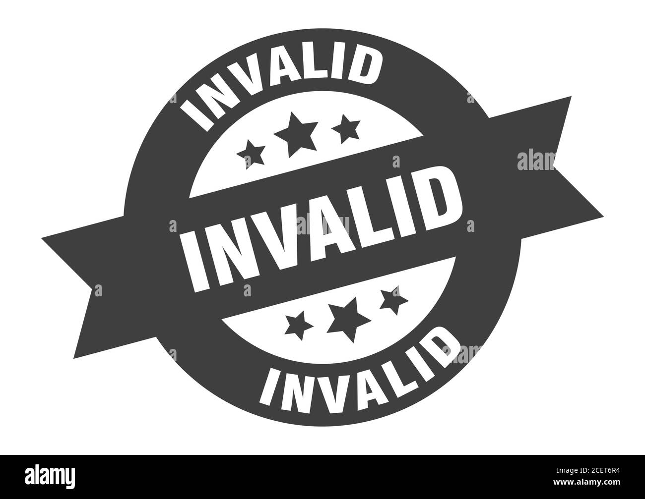 Invalid sign round isolated hi-res stock photography and images - Alamy