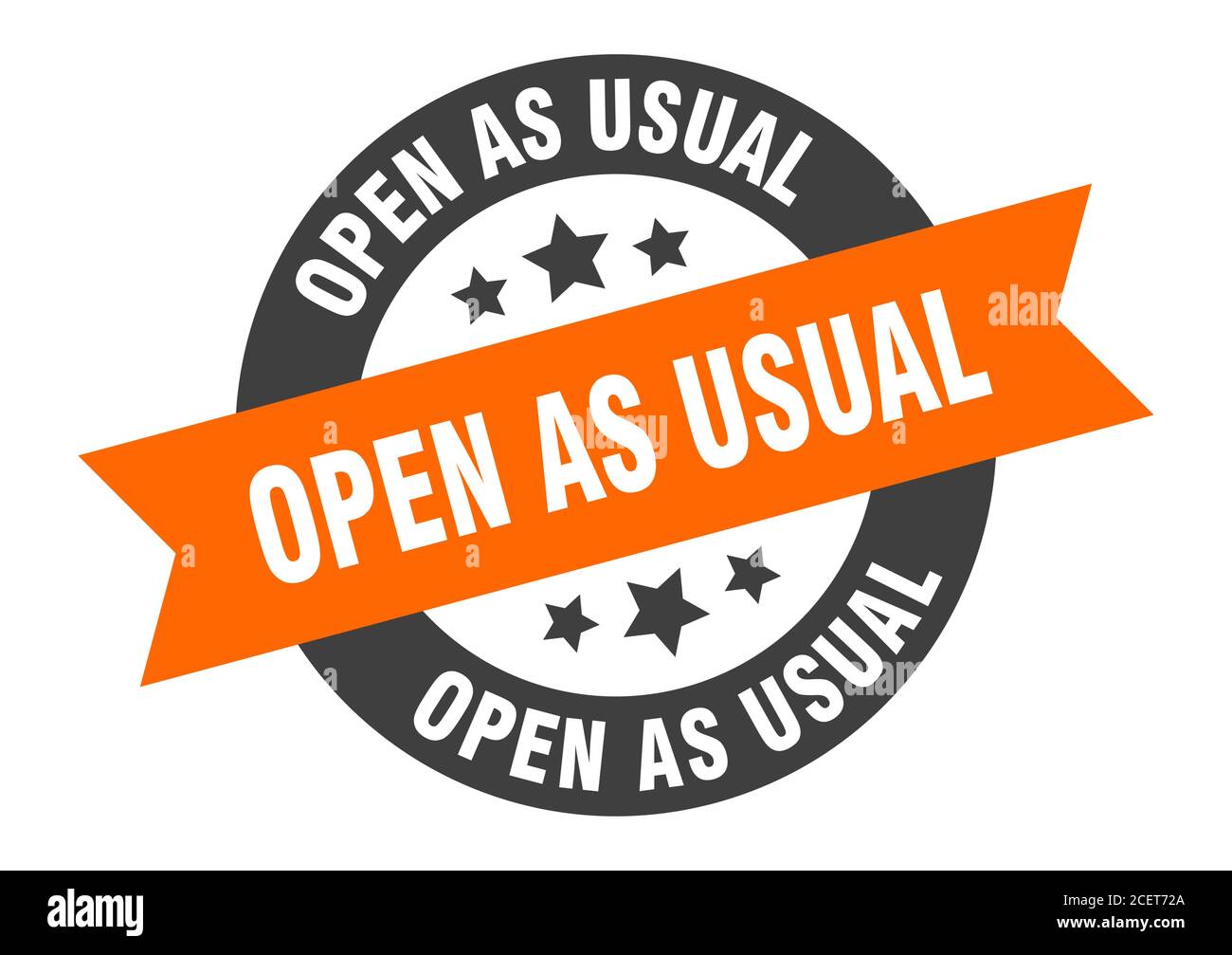 Open as usual sign Stock Vector Images - Alamy