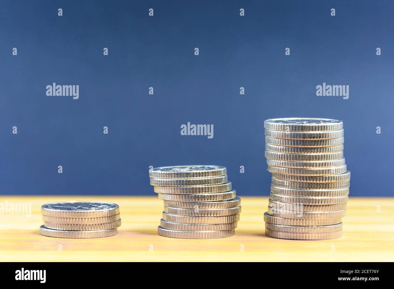 Lots of metallic Czech coins. Payment in the Czech Republic. Coins ...