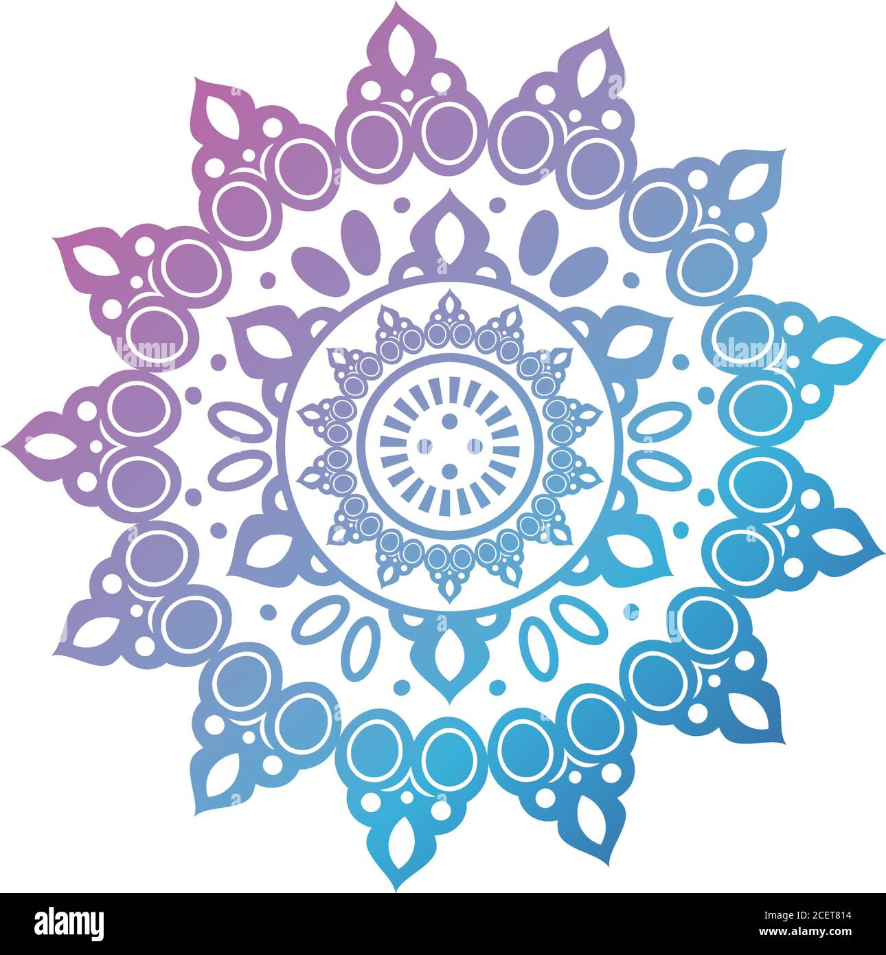 gradient mandala for henna on white background vector illustration ...