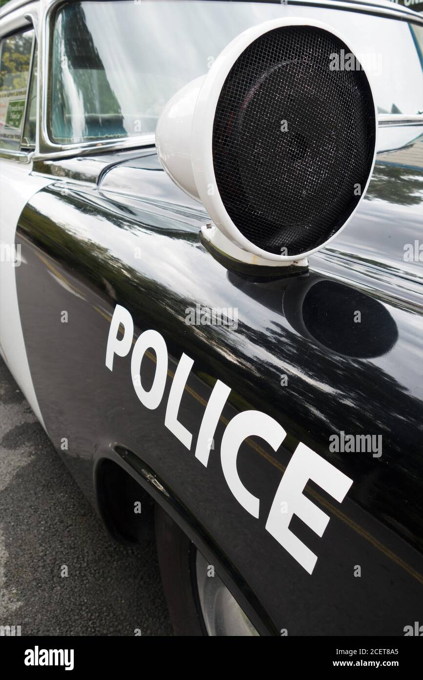 A vintage 1950s police car on display at Dollywood in Pigeon Forge, TN ...