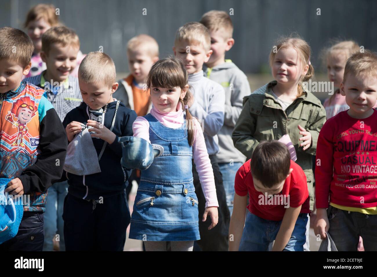 Class at kindergarten people hi-res stock photography and images - Alamy