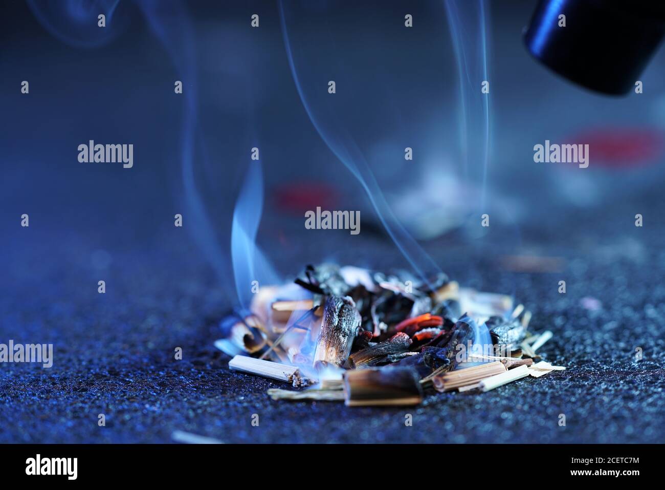 Closeup shot of ashes and smoke Stock Photo - Alamy
