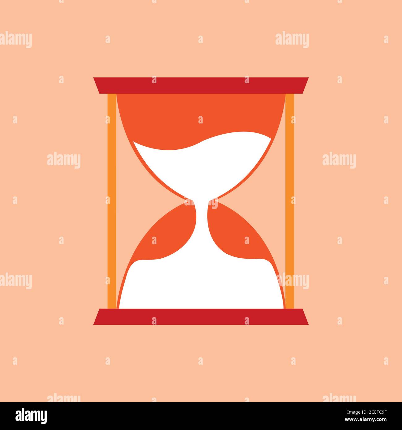 This is an illustration depicting an hourglass. This illustration is ...