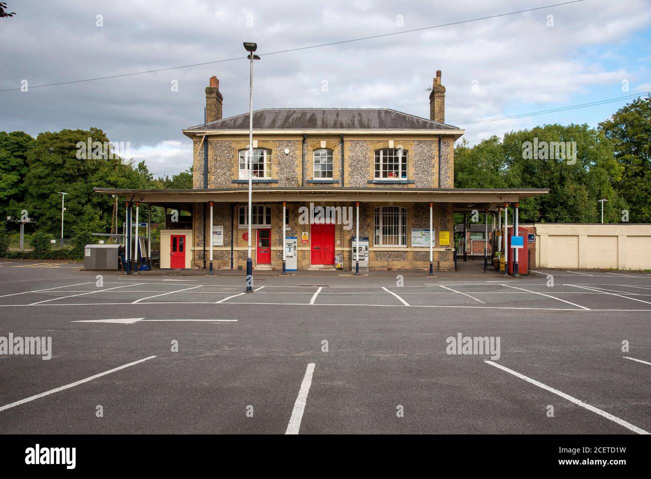 Micheldever Station, Hampshire, England, UK. Station car park empty of ...