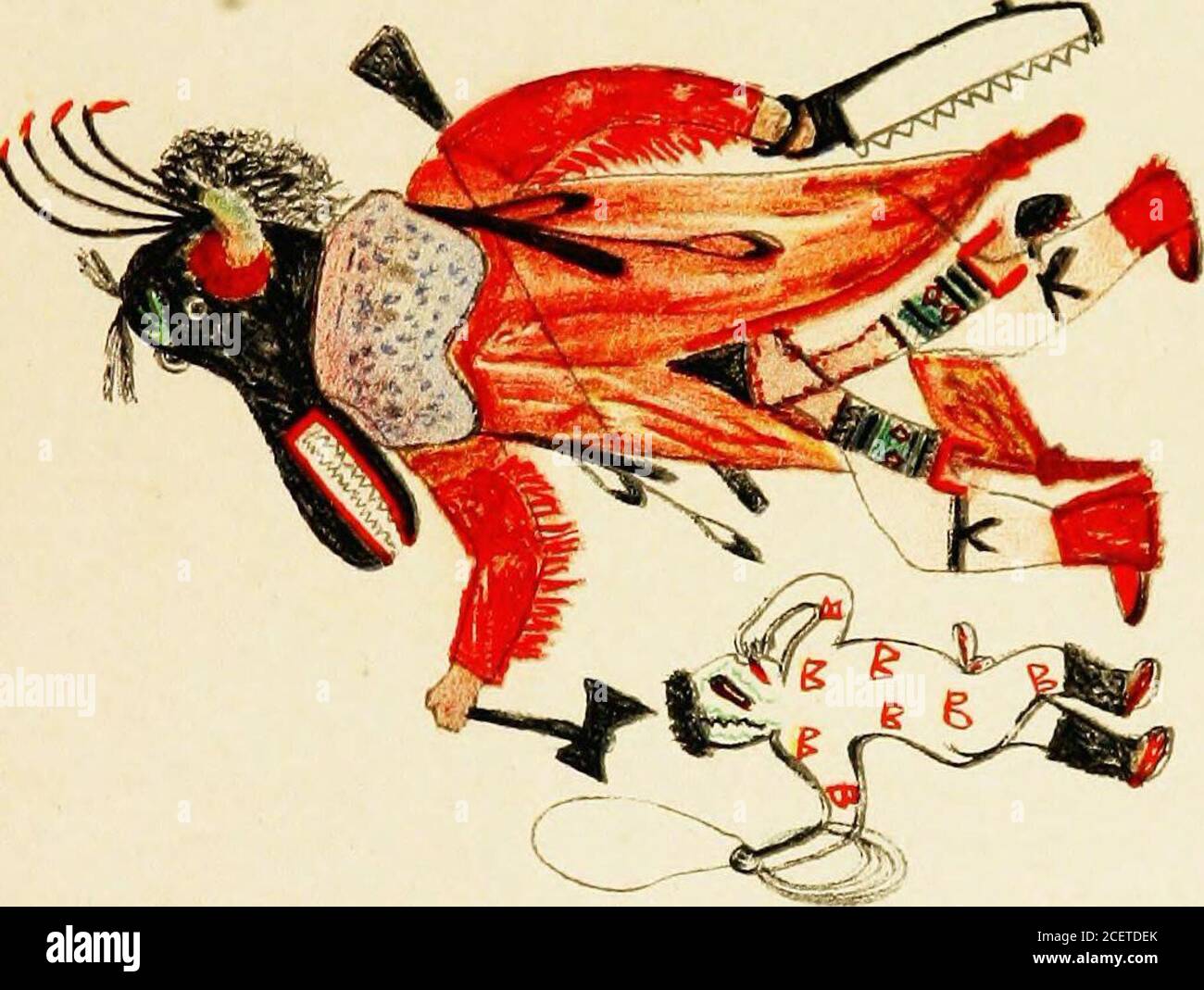 . Hopi Katcinas drawn by native artists.