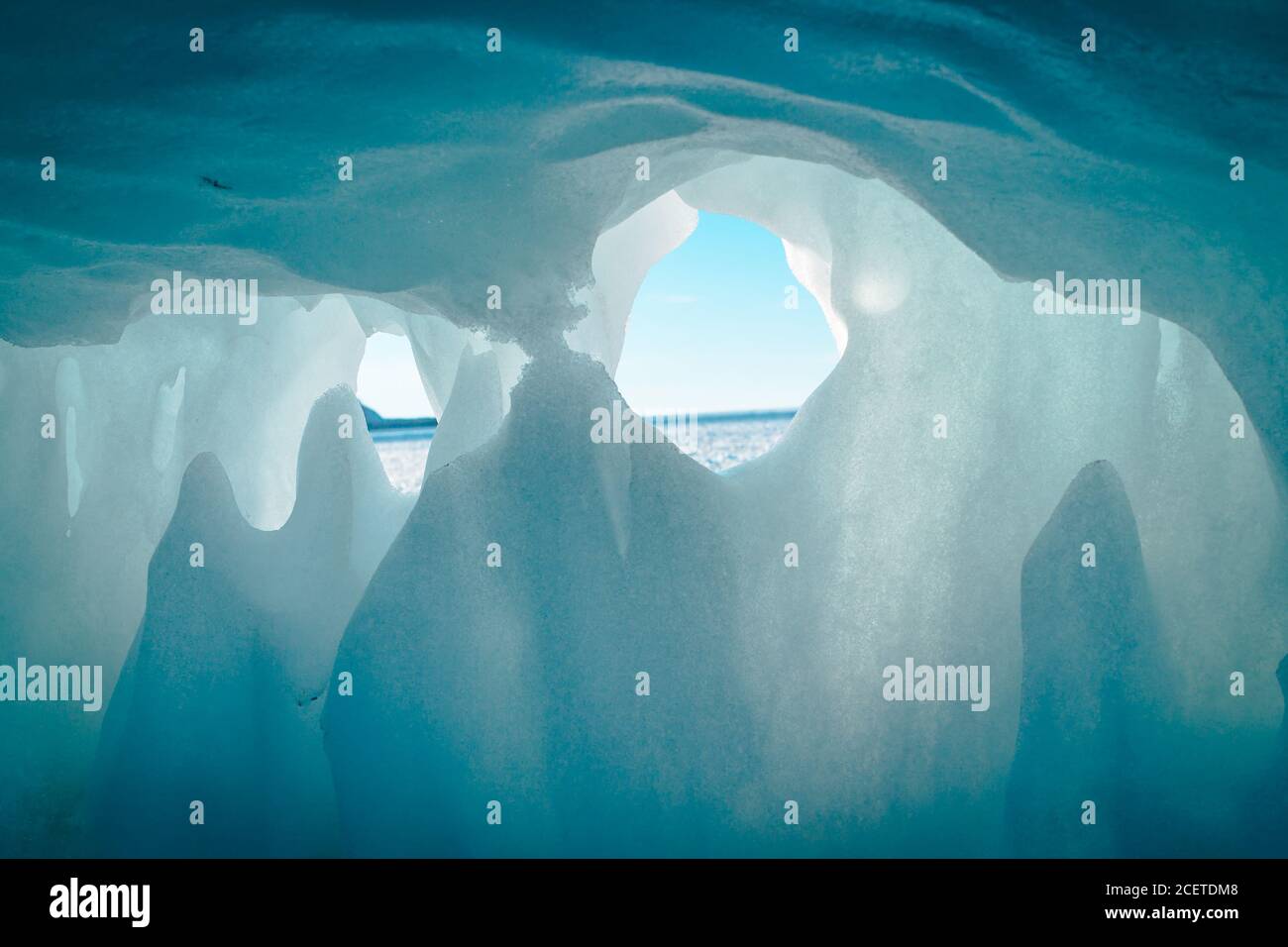Melting ice dunes off of Lake Michigan Stock Photo - Alamy