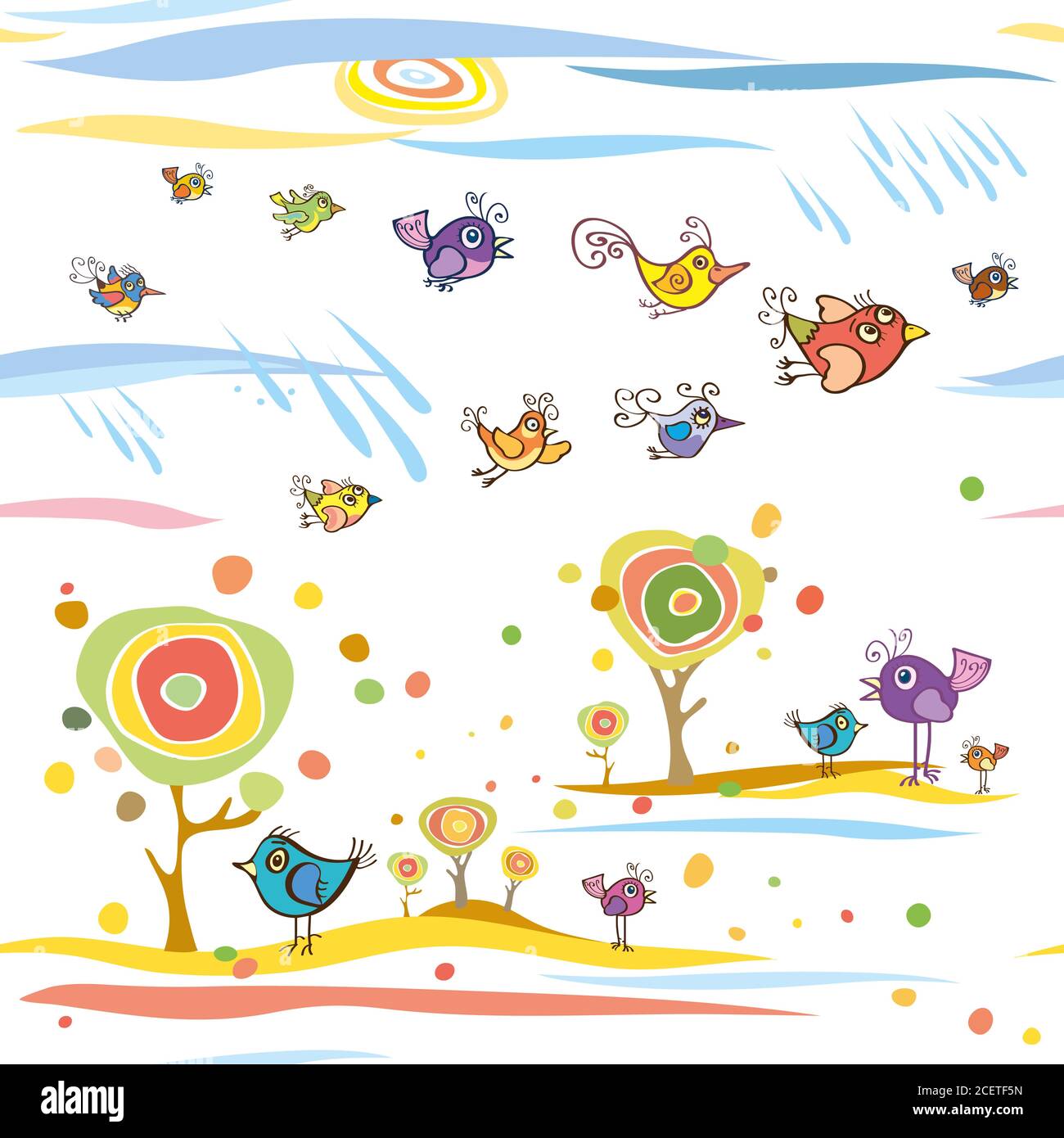 Fall and birds. Flying birds image, graphic image of autumn mood, color ...