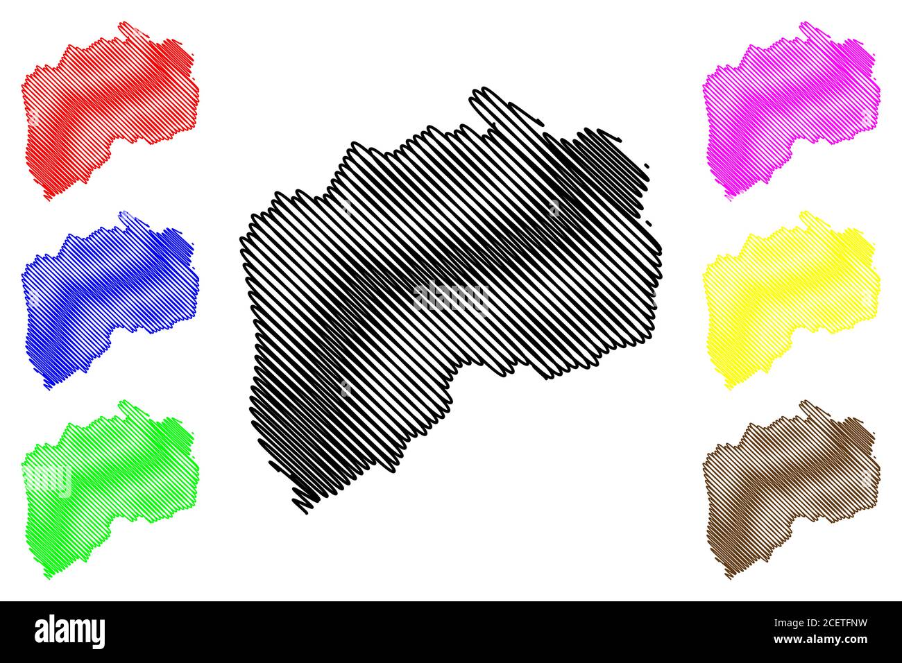 Gurgaon City (Republic of India, Haryana State) map vector illustration ...