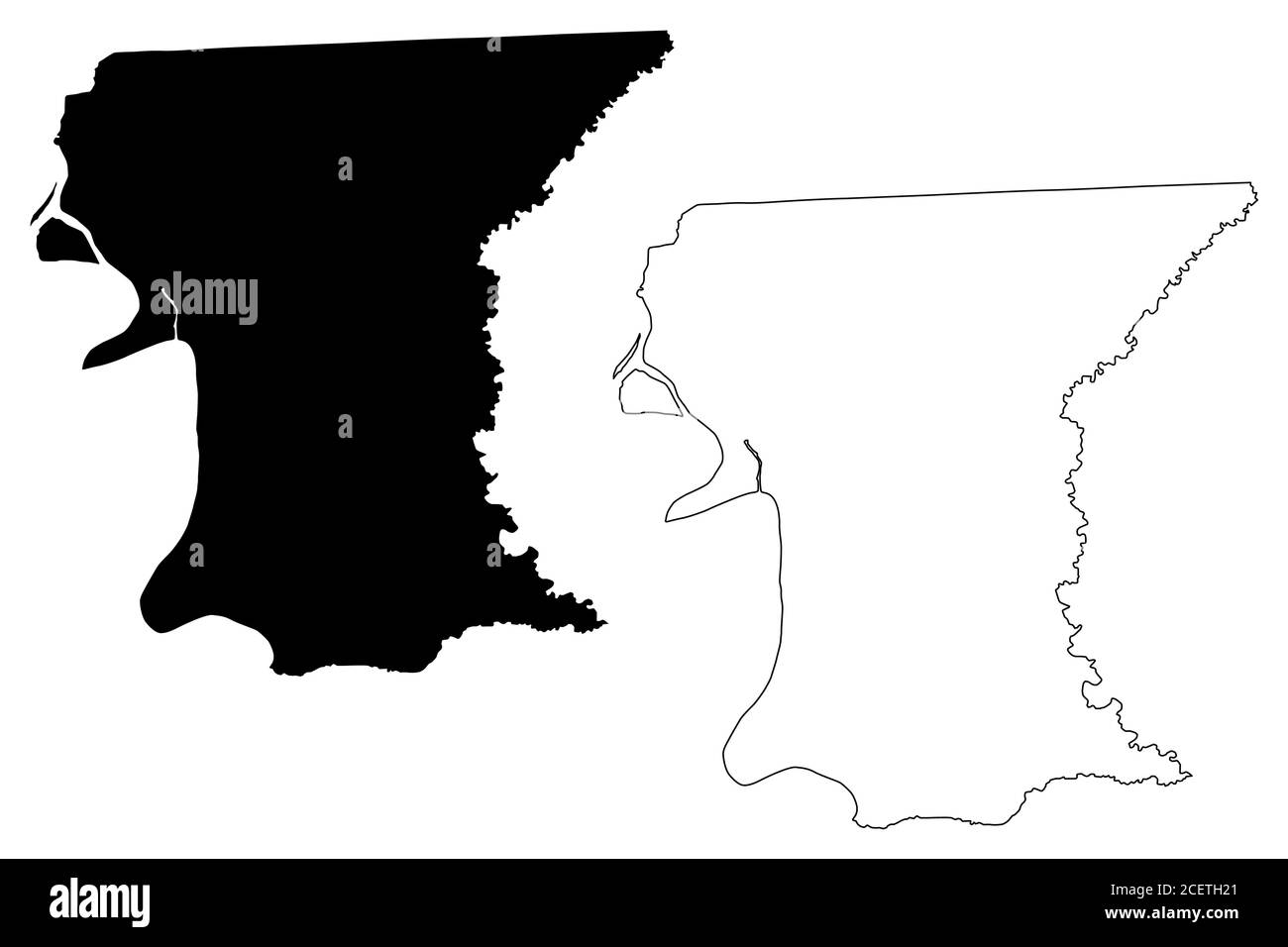 East baton rouge county map Black and White Stock Photos & Images - Alamy