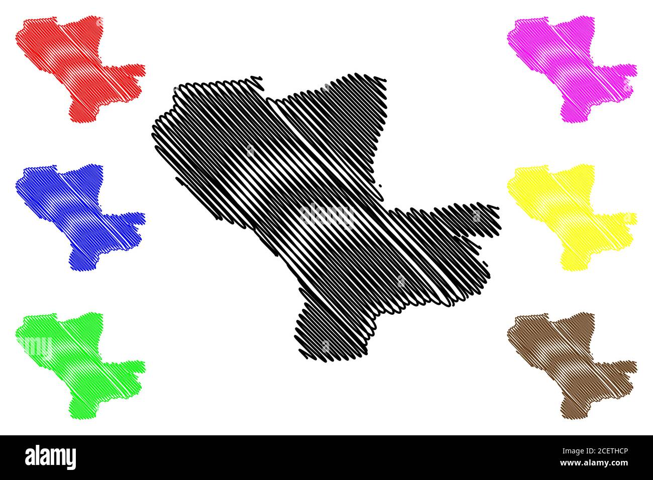 Hyderabad City (Republic of India, Telangana State) map vector ...