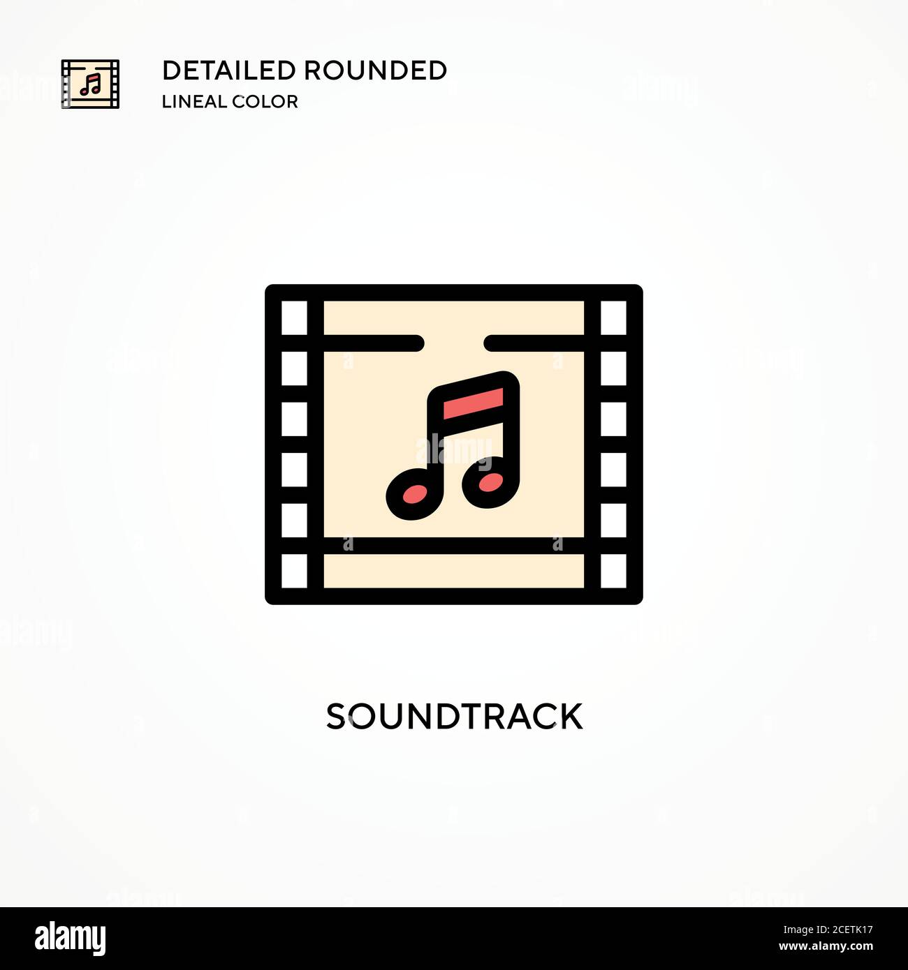 Soundtrack vector icon. Modern vector illustration concepts. Easy to ...