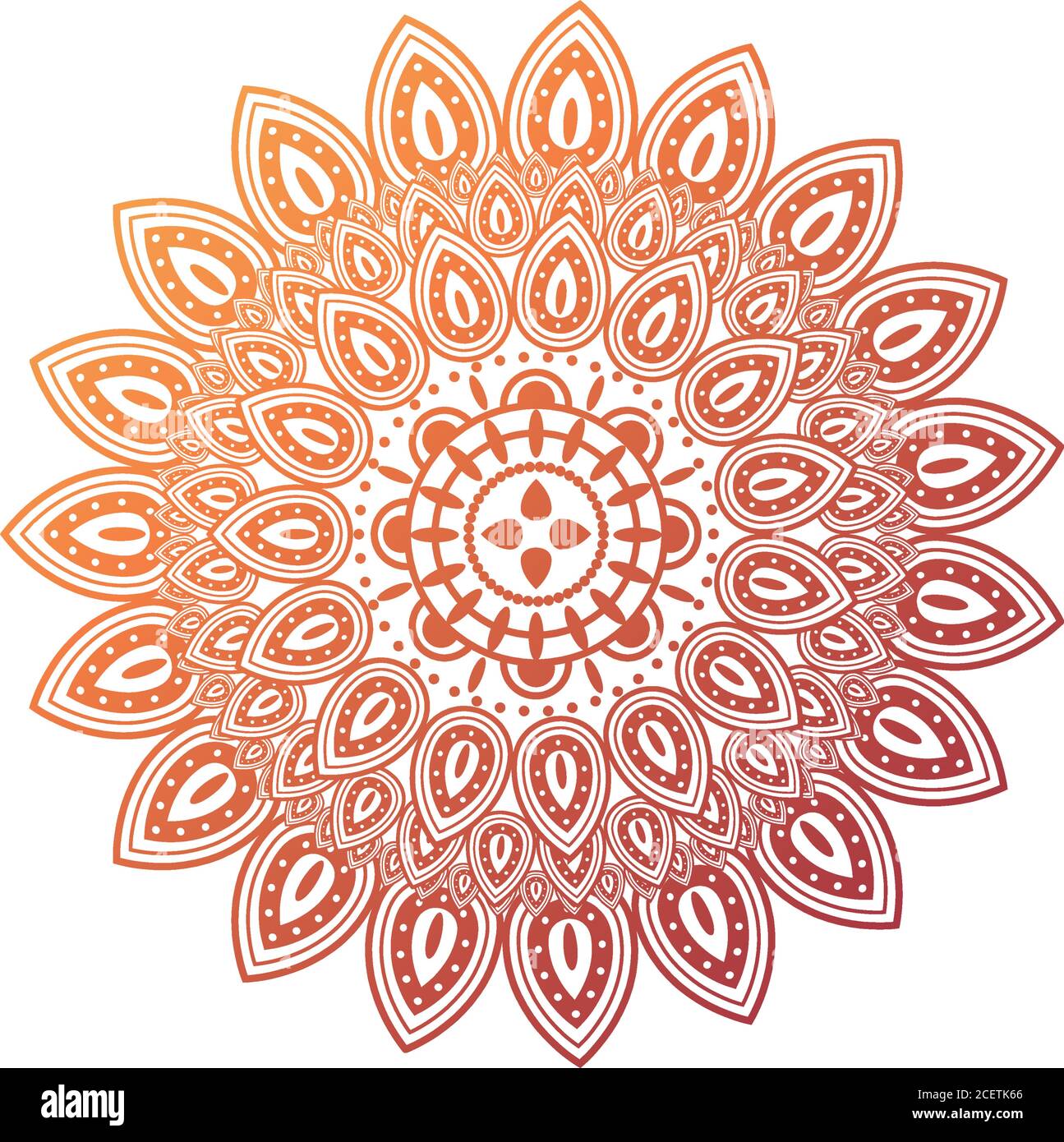 gradient mandala for henna over white background vector illustration ...