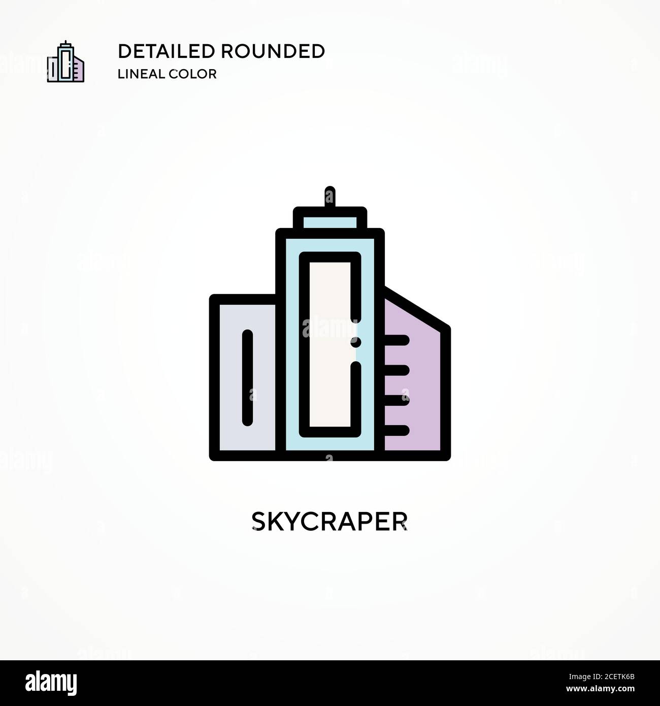 Skycraper vector icon. Modern vector illustration concepts. Easy to ...