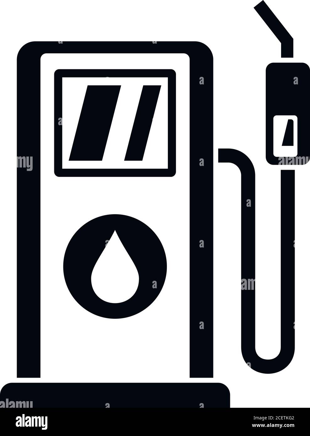 Gasoline station pump icon. Simple illustration of gasoline station ...