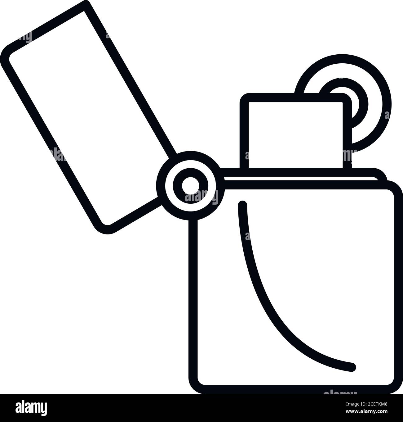 Gasoline lighter icon. Outline gasoline lighter vector icon for web ...
