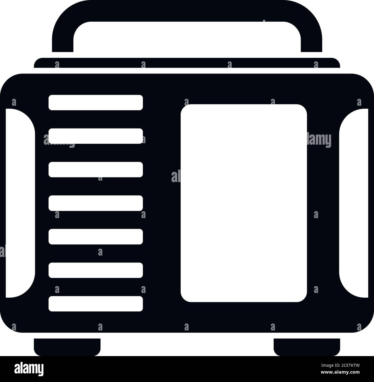 Gasoline industrial generator icon. Simple illustration of gasoline ...