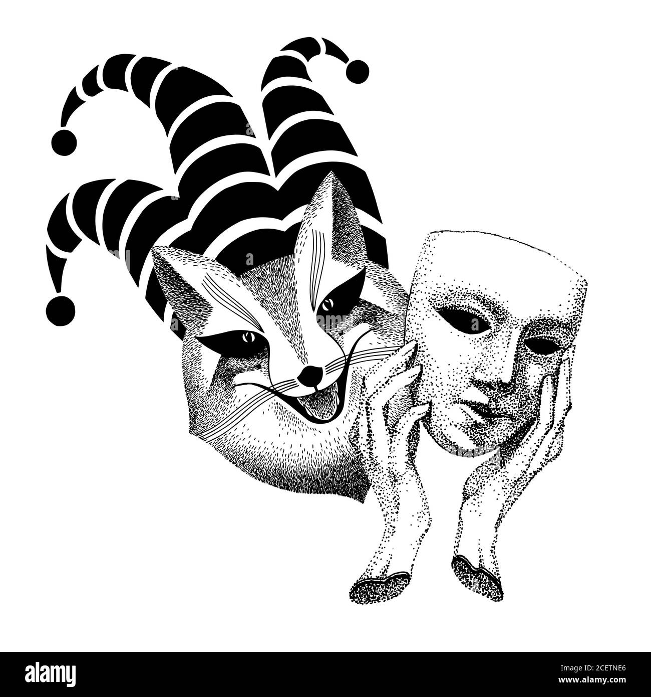 Clown hiding Stock Vector Images - Alamy