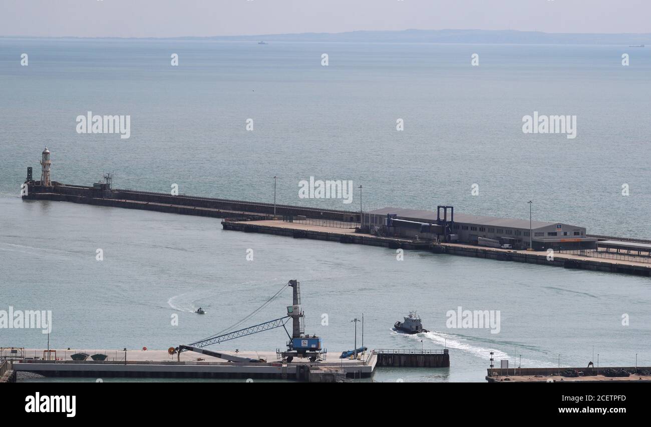 The Border Force coastal patrol vessel HMC Hunter leaves Dover port ...