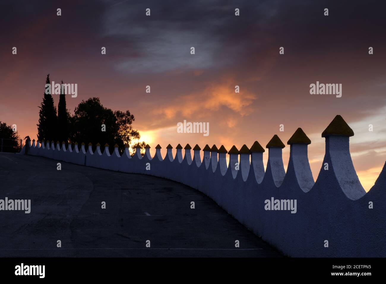 Sunrise in the mountain top pueblo of Comares, Axarquia, Malaga ...