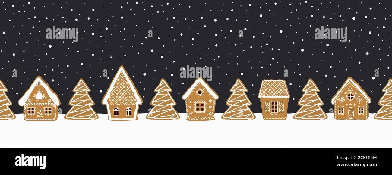 Gingerbread House Border Clipart