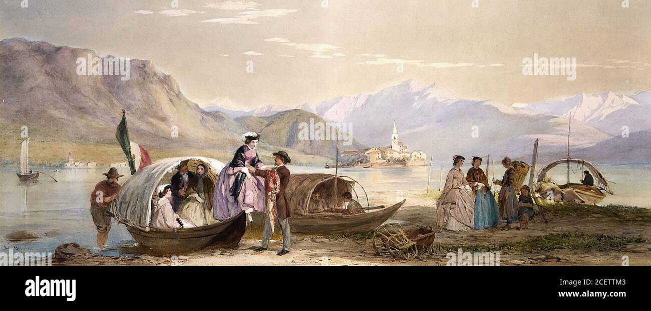 Absolon John - Isola Pescatori Lago Maggiore - British School - 19th ...