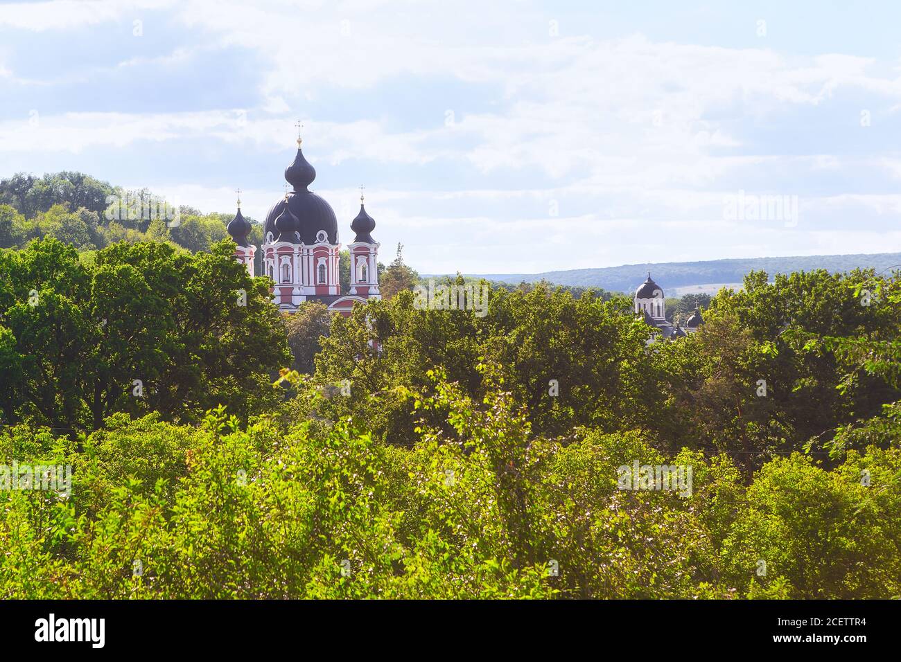 Church in the forest . Scenery of Monastery Churchi in Moldova Stock ...