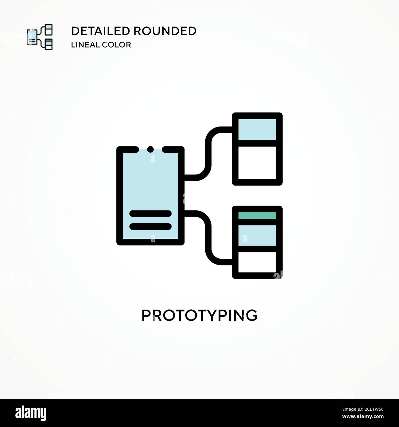 Prototyping vector icon. Modern vector illustration concepts. Easy to ...