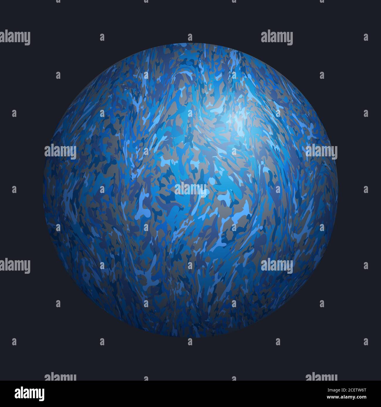 Dark Blue Abstract Background Planet