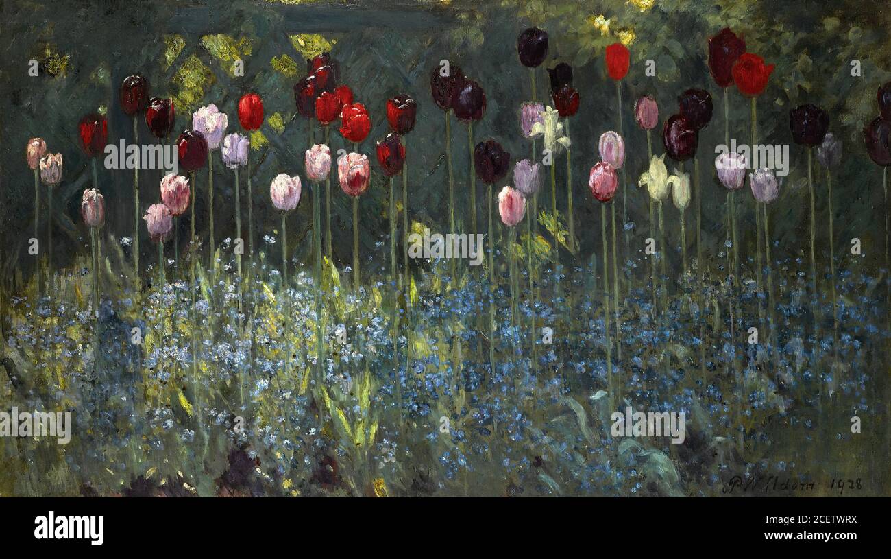 Adam Patrick William - Tulips and Forget-Me-Nots - British School ...