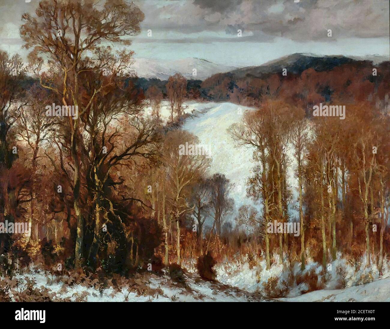 Adams Harry William - Snow Scene - British School - 19th Century Stock ...