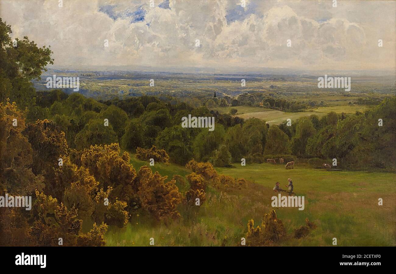 Adams John Clayton - View from Leith Hill Surrey - British School ...