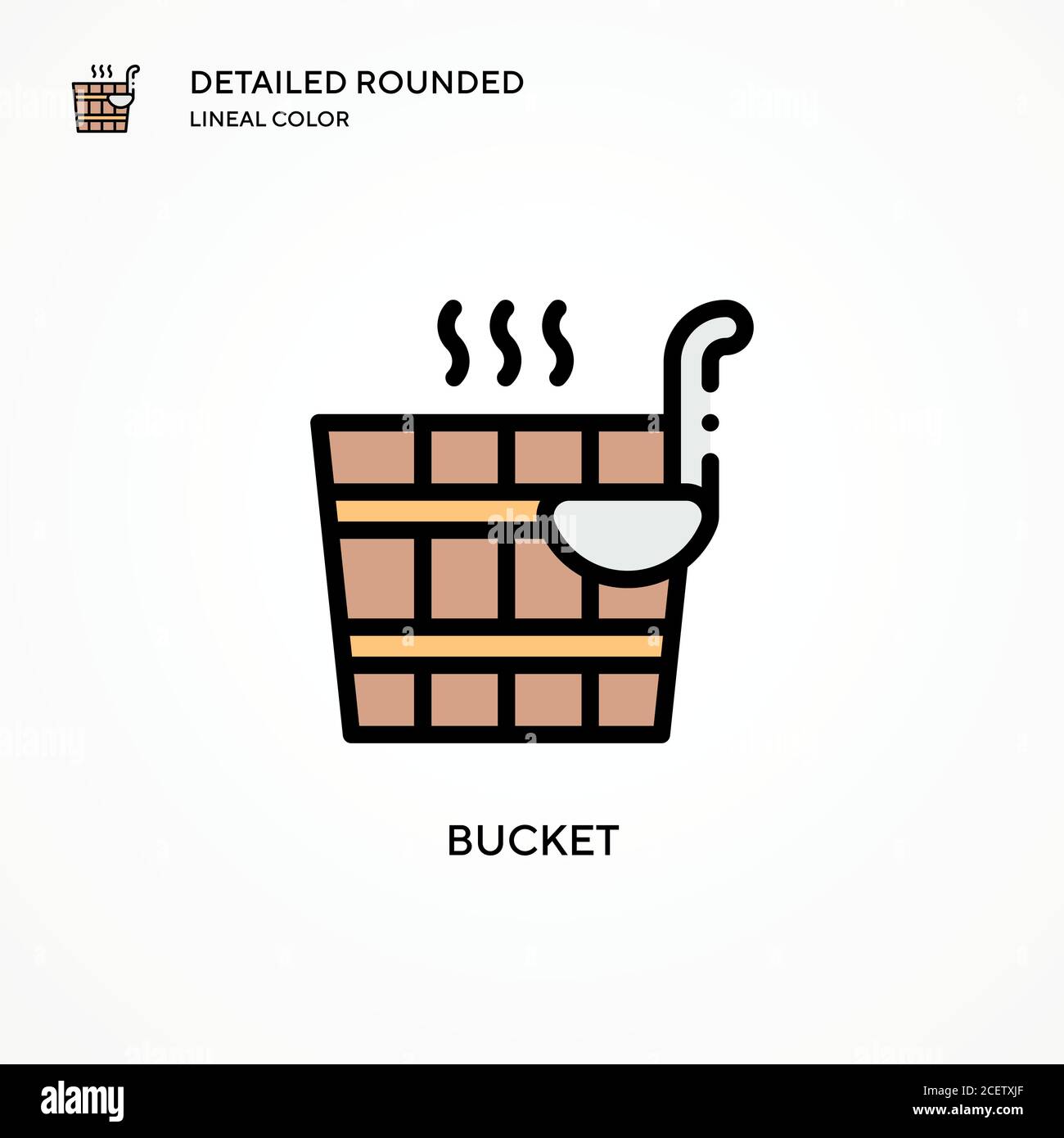Bucket vector icon. Modern vector illustration concepts. Easy to edit ...