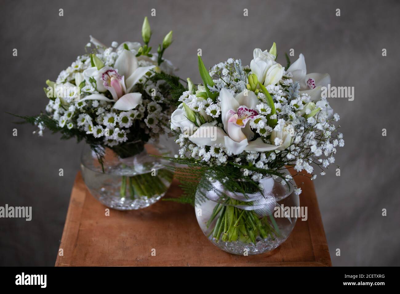 First holy communion flower bouquets. Decorated with orchid and flowers ...