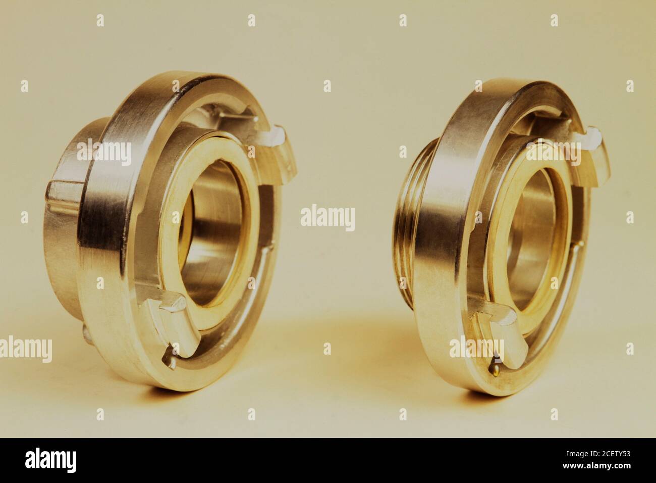 Fittings for connecting and extending fire fighting hoses. Connector ...