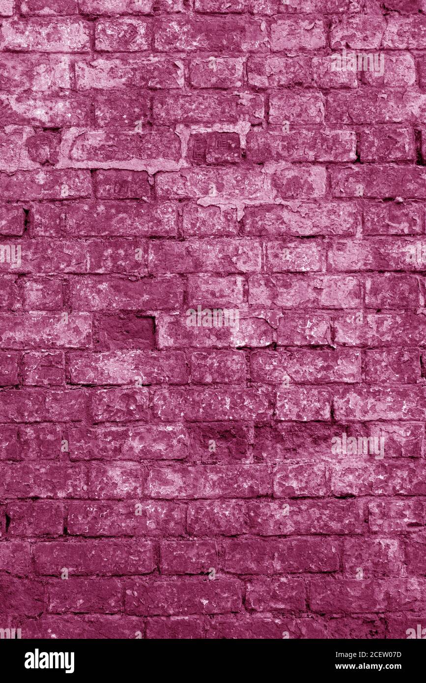 Pink brick building wall. Interior of a modern loft. Background for ...