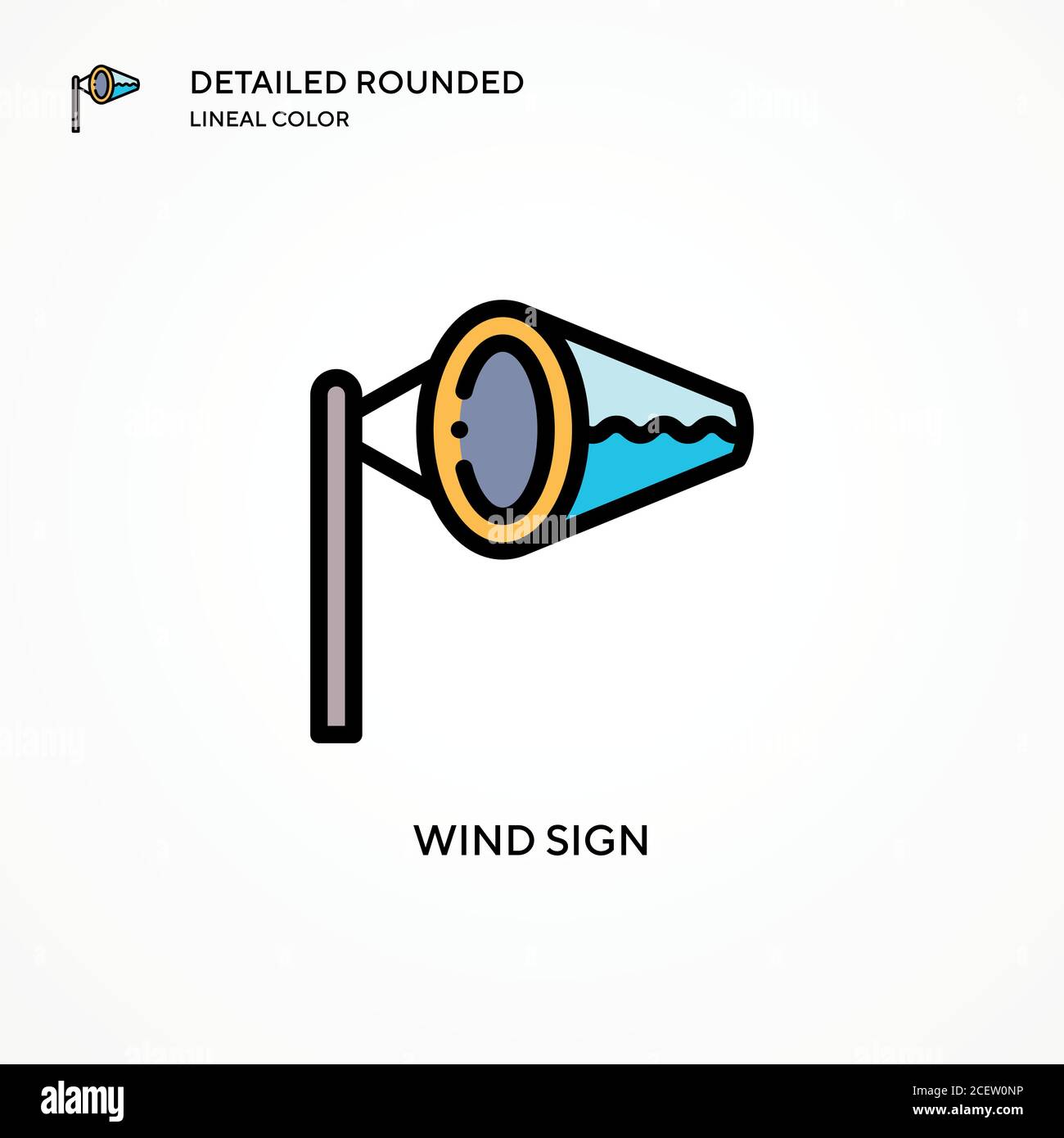 Wind sign vector icon. Modern vector illustration concepts. Easy to ...