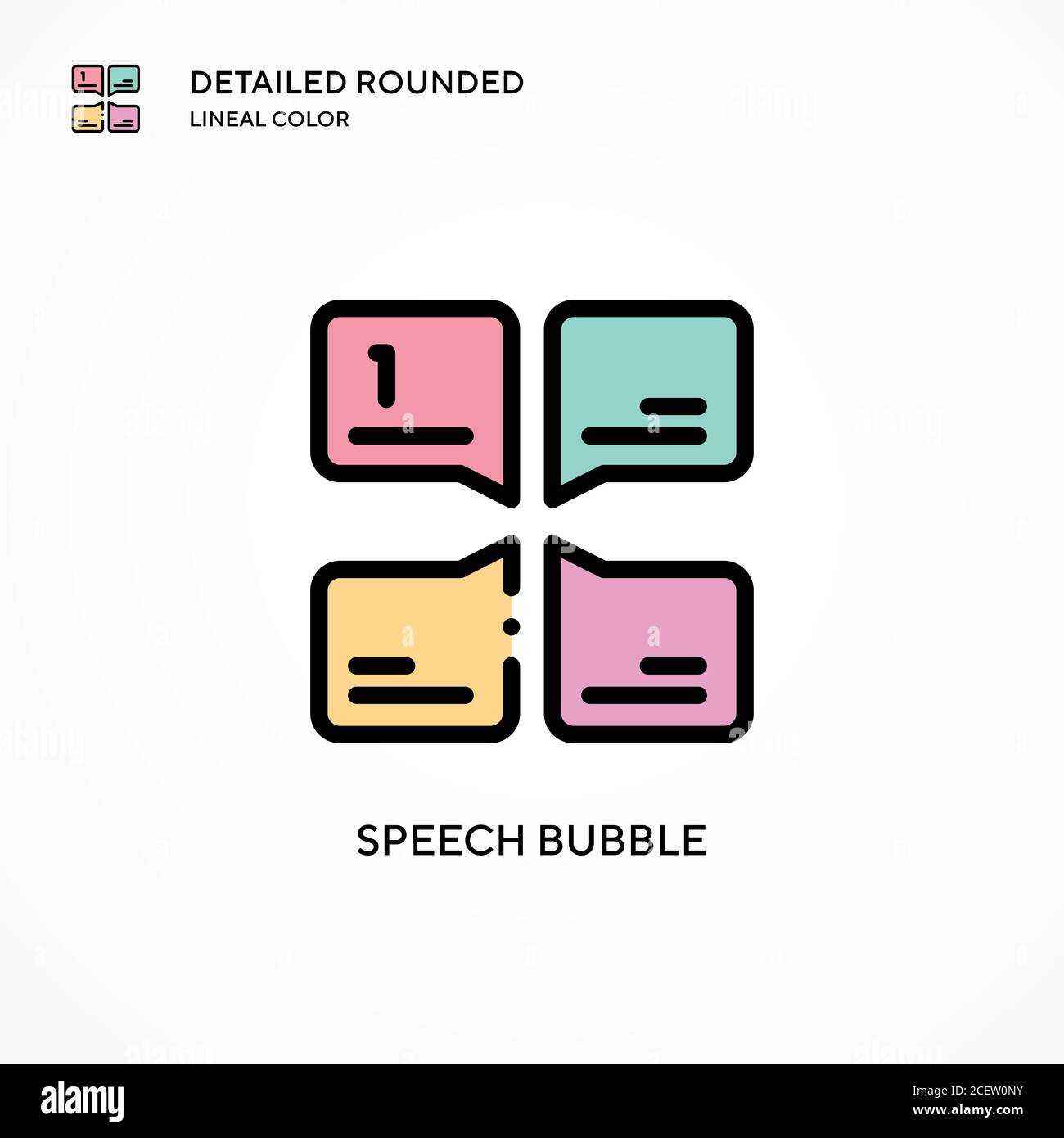 Speech bubble vector icon. Modern vector illustration concepts. Easy to ...