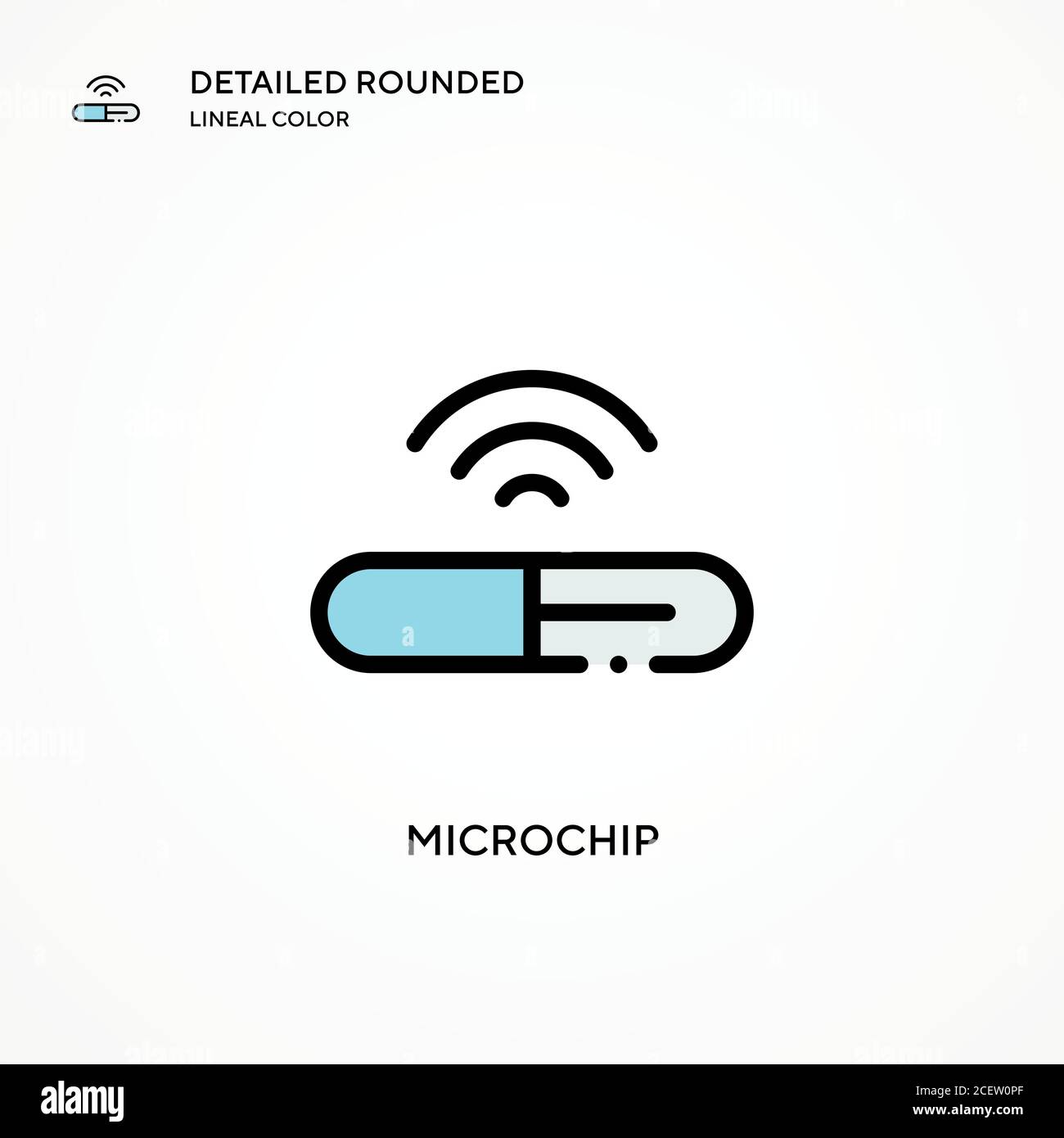 Microchip vector icon. Modern vector illustration concepts. Easy to ...